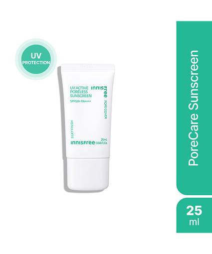 Innisfree UV Active Poreless Sunscreen SPF 50+ PA++++ For Smooth Even ...