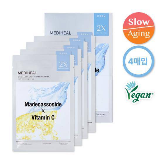 Derma Synergy Wrapping Mask Traces Toning 4 Sheets - maccaron
