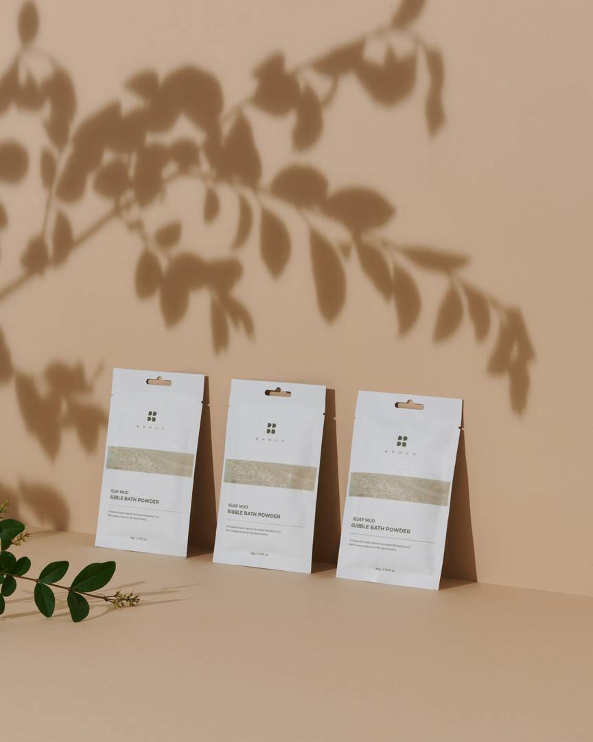 Relief Mud Bubble Bath Powder 50g - maccaron