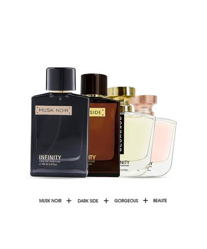 Dark Side, Musk Noir, Gorgeous, Beaute EDP Gift Set Pack of 4, 8ml Each ...