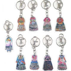Korean Traditional Hanbok Tourist Etching Acrylic Keychain (9 Pieces ...