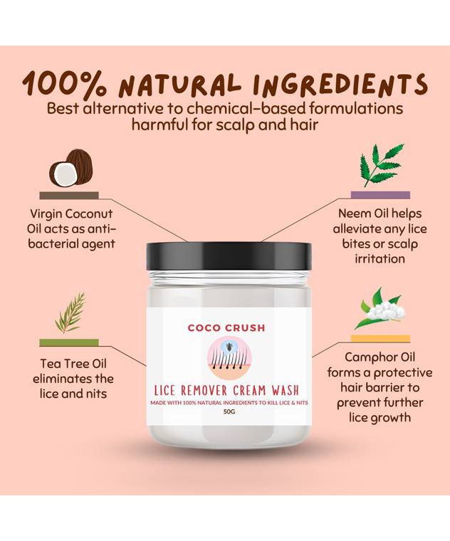 Ayurvedic Lice Cream Wash, Kills Lice, Eggs & Nits- 50gms - maccaron