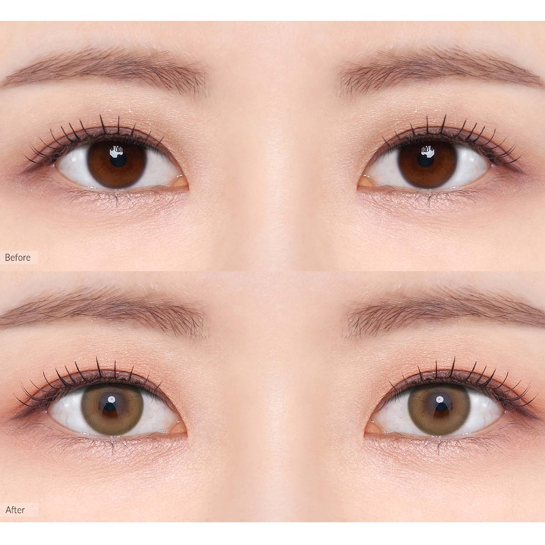 Daily Color Contact Lens - Ending Brown (0.00 Plano) - Premium Coloured ...