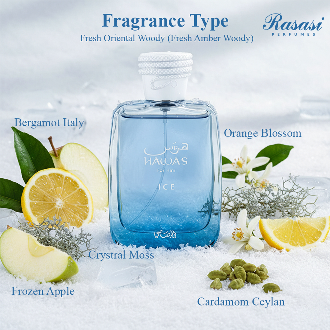 Hawas Ice Eau De Parfum 100ml for Men & Women - maccaron
