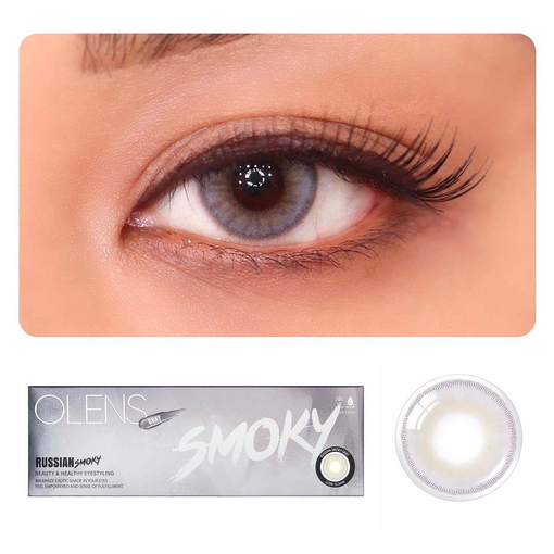 Daily Color Contact Lens - Russian Smoky Grey (0.00 Plano) - Premium ...