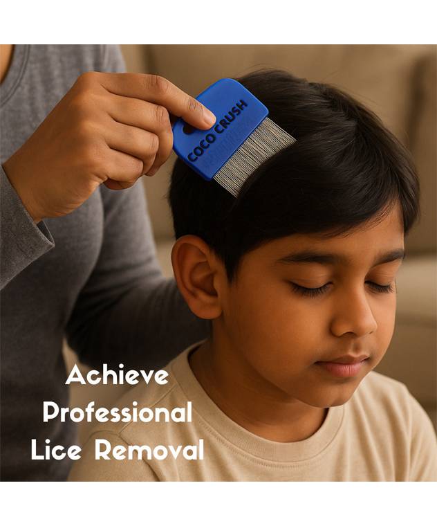 Lice & Nits Removal Fine-Tooth Comb: Close-Set, Gentle Grip, 100% ...
