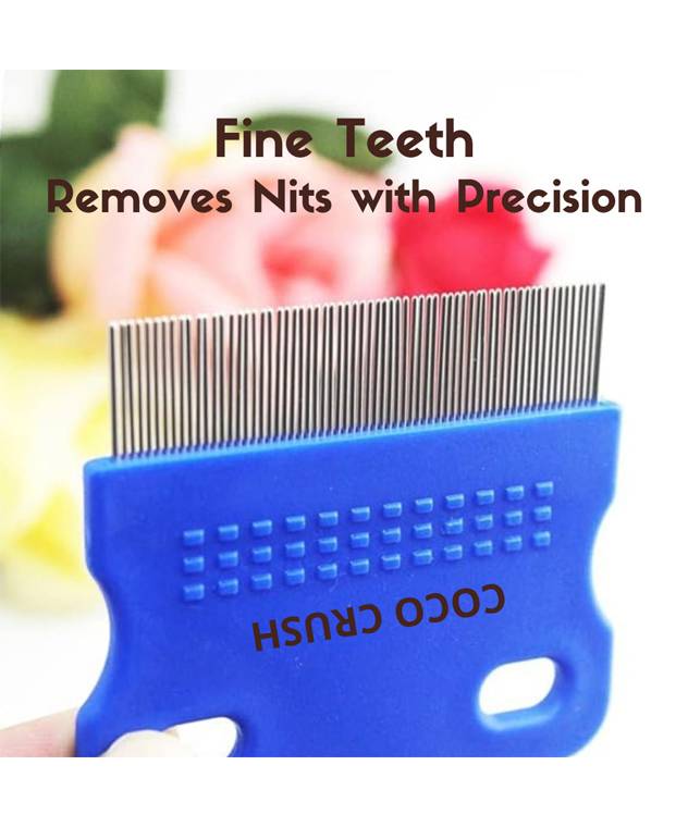 Lice & Nits Removal Fine-Tooth Comb: Close-Set, Gentle Grip, 100% ...