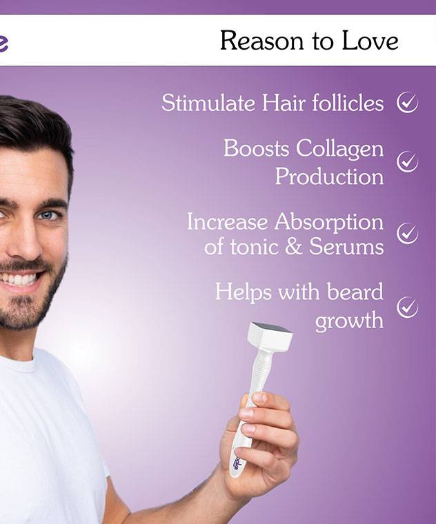 Derma Stamp for Hair & Beard Growth with Adjustable 0.25–3mm & 140 ...