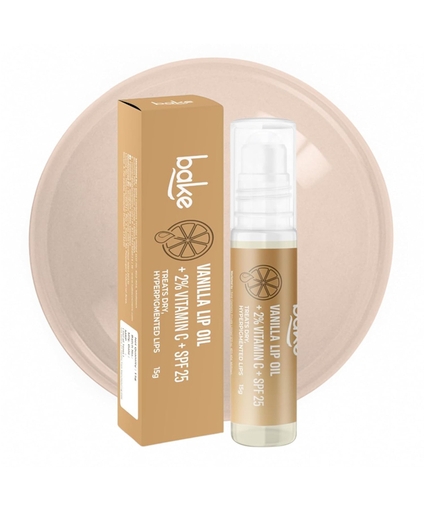 Bake Cosmetics 2% Vitamin C Vanilla Lip Oil with SPF 25 | Maccaron.in