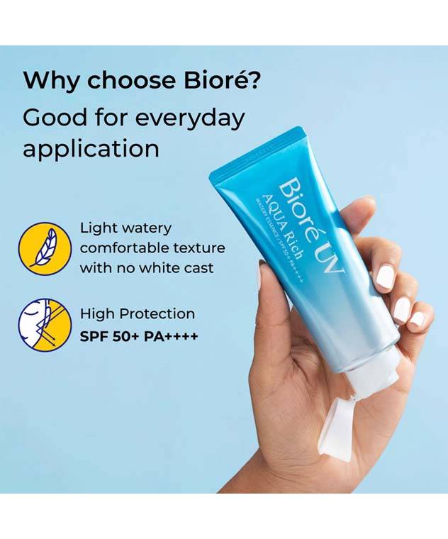 UV Aqua Rich Watery Essence Sunscreen SPF 50+ PA++++ - 15 gm - maccaron